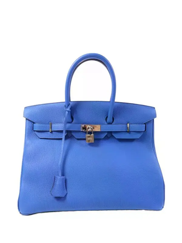 Hermès 35 Birkin Togo Leather Handbag - Blue