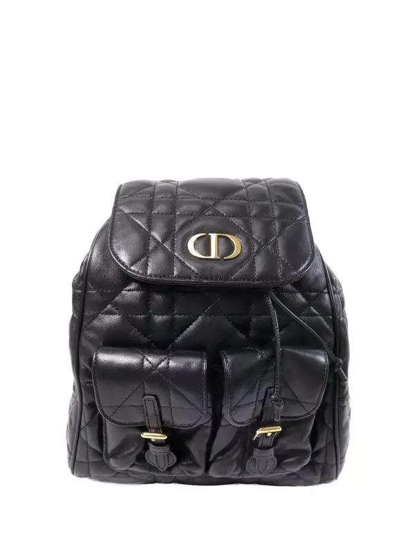Dior Caro Quilted Backpack - Black