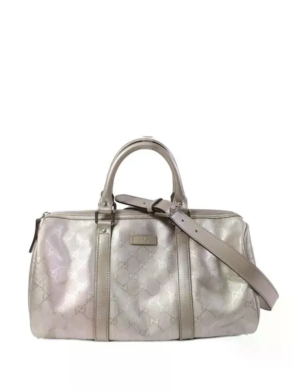 Gucci Gg Boston Tote - Silver