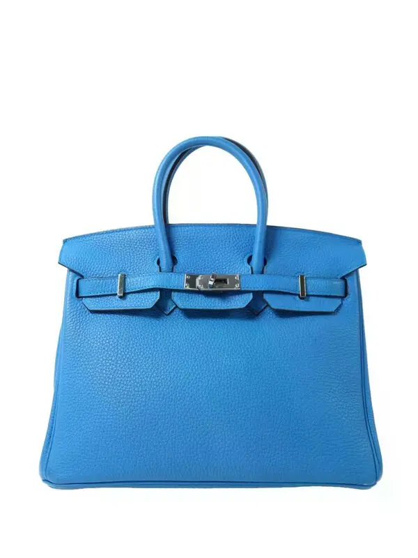 Hermès Birkin 25 Leather Tote Bag - Blue