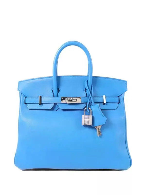 Hermès 25 Birkin Leather Handbag - Blue
