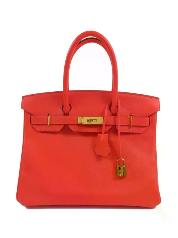 Hermès 30 Birkin Epsom Tote Bag - Red