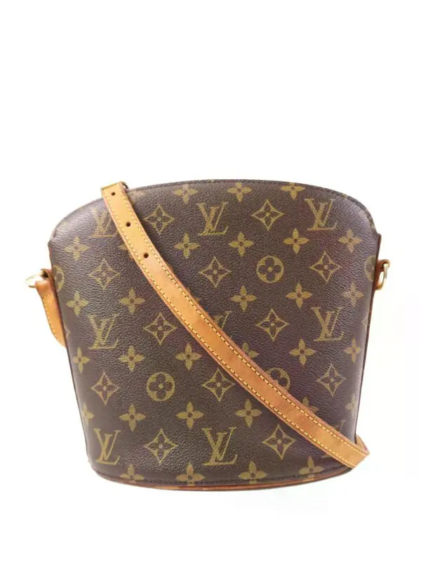 LOUIS VUITTON Monogram Drouot Shoulder Bag - Brown
