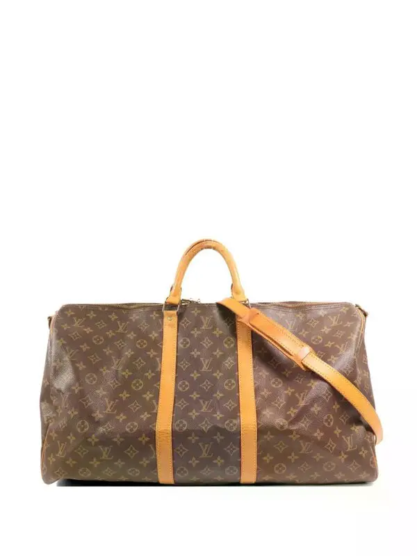 LOUIS VUITTON Keepall 55 Monogram Boston Bag - Brown