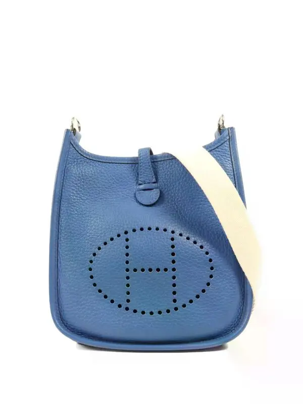 Hermès Evelyne Tpm Clemence Leather Shoulder Bag - Blue