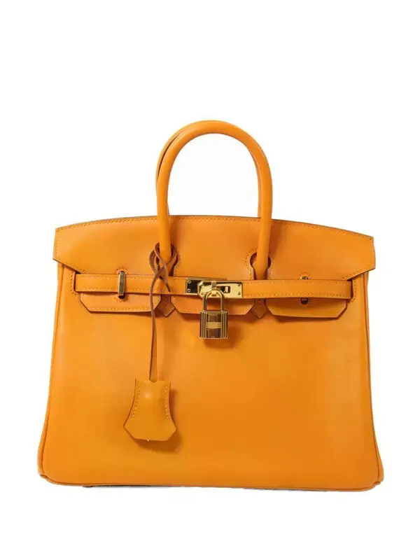 Hermès 2018 Birkin 25 Leather Tote Bag - Orange