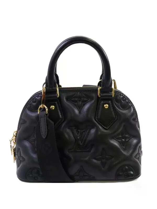 LOUIS VUITTON Alma Bb Bubblegram Leather Handbag - Black