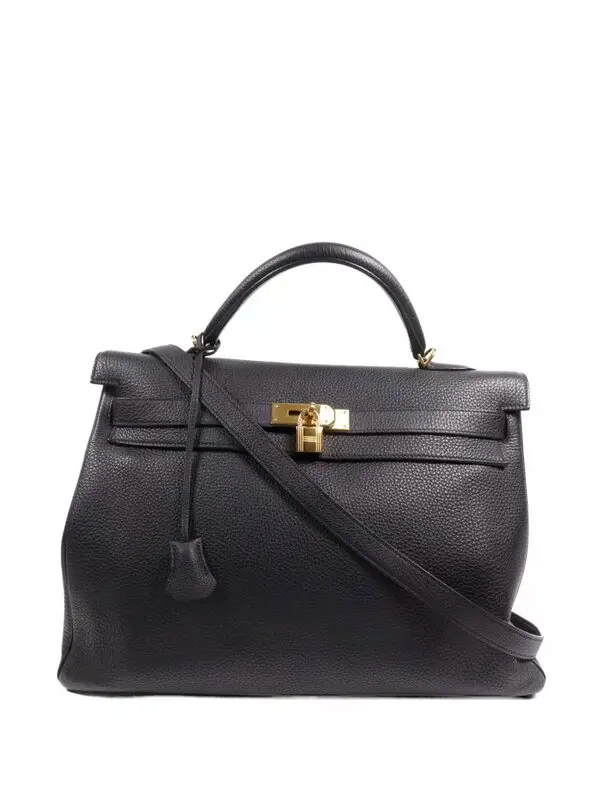 Hermès Kelly 40 Togo Leather Tote Bag - Black