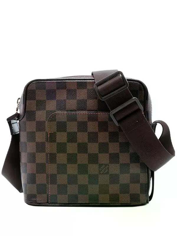 LOUIS VUITTON 2009 Damier Ebene Olav Pm Crossbody Bag - Brown