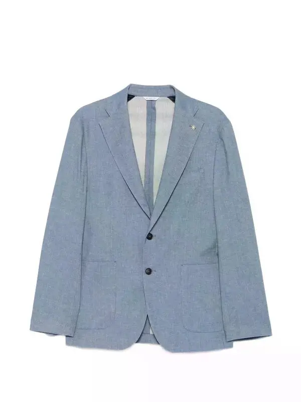 MANUEL RITZ Single-breated Blazer - Blue