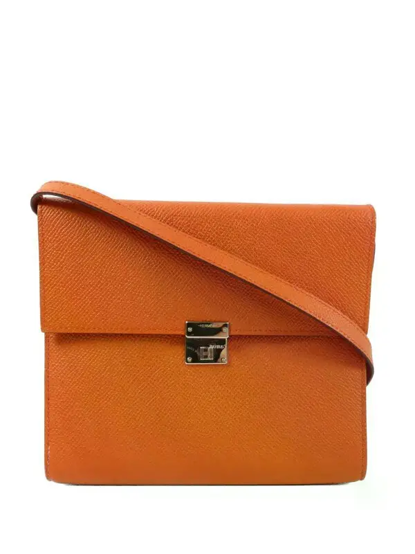 Hermès Clic 16 Leather Crossbody Bag - Orange