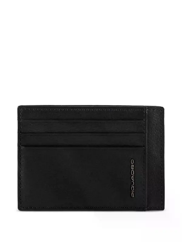 PIQUADRO Leather Card Holder - Black