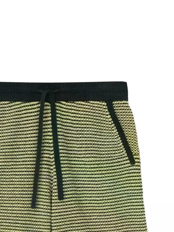 Nanushka Striped Knitted Shorts