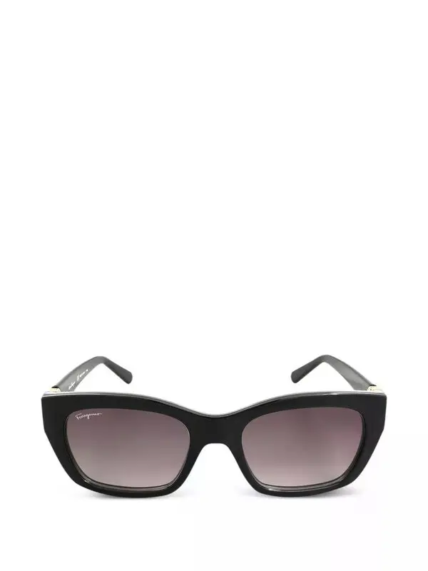 FERRAGAMO Gancini Rectangle-frame Sunglasses
