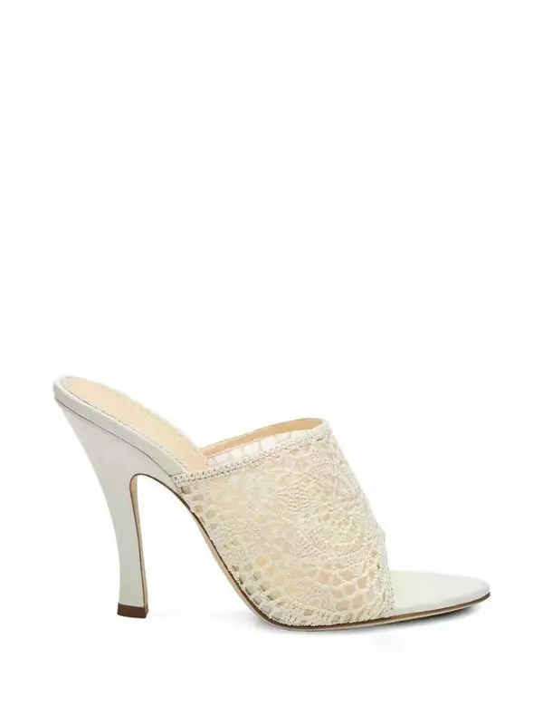 Magda Butrym Crochet-knit Open-toe Mules - White