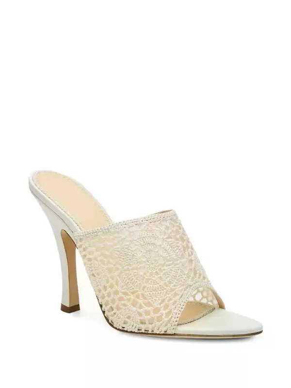 Magda Butrym Crochet-knit Open-toe Mules - White