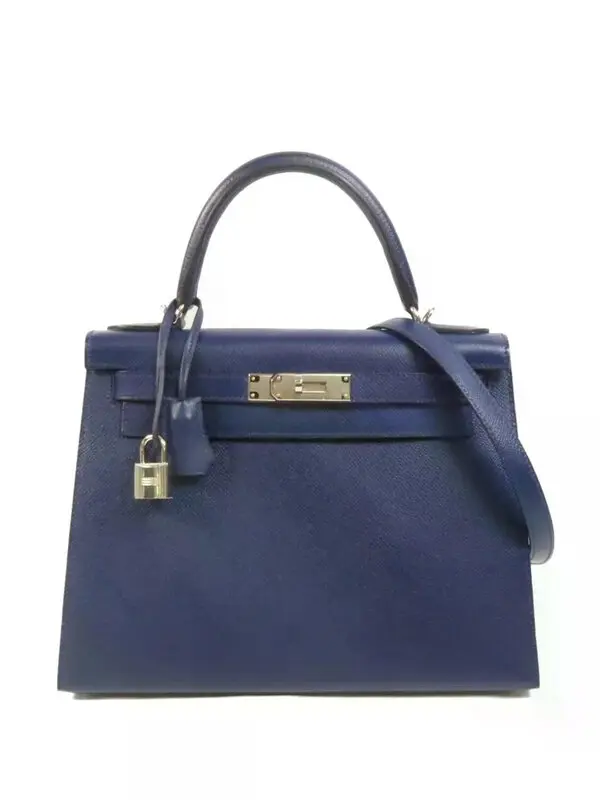 Hermès 28 Kelly Sellier Tote Bag - Blue