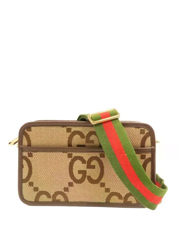 Gucci Jumbo Gg Mini Canvas Shoulder Bag - Brown