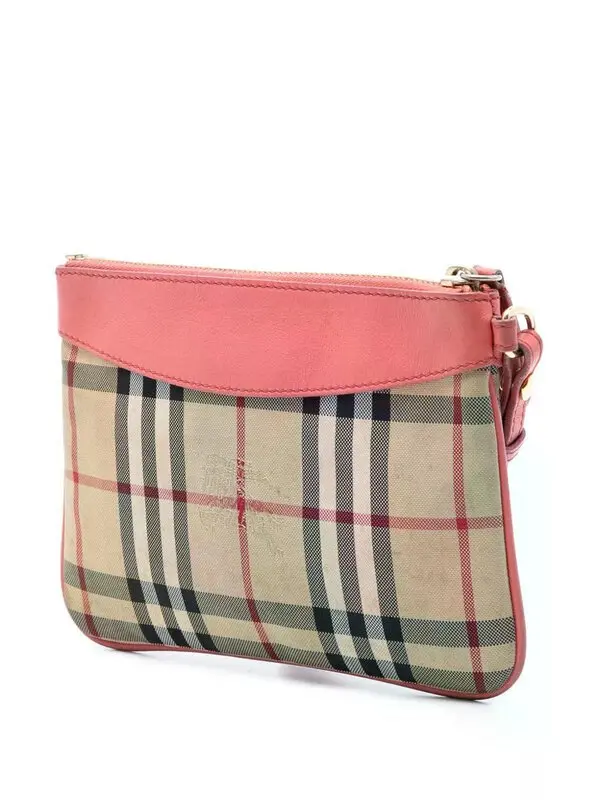 Burberry Haymarket Check Peyton Clutch Bag - Pink