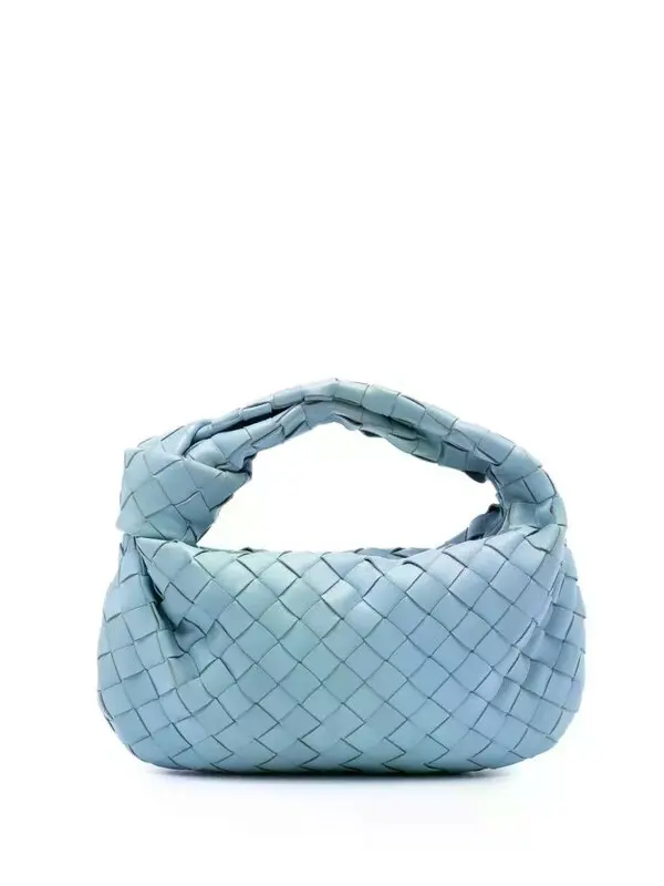 Bottega Veneta Mini Nappa Intrecciato Jodie Hobo Bag - Blue