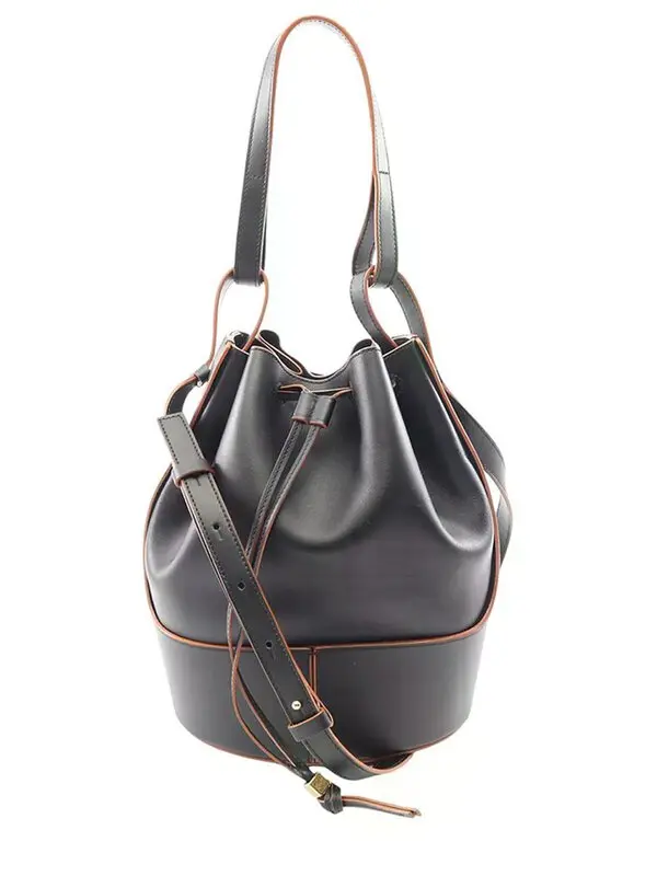 Loewe Medium Balloon Bucket Bag - Black