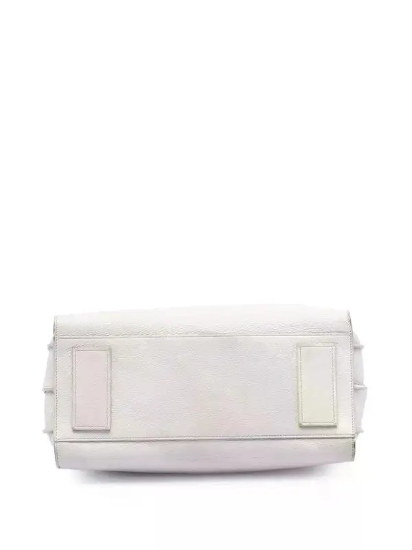 Saint Laurent Small Grained Calfskin Supple Sac De Jour Satchel - White