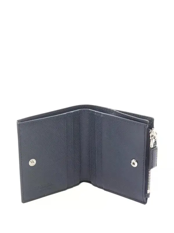 Prada 2013-2026 Saffiano Samll Wallet Small Wallets - Blue
