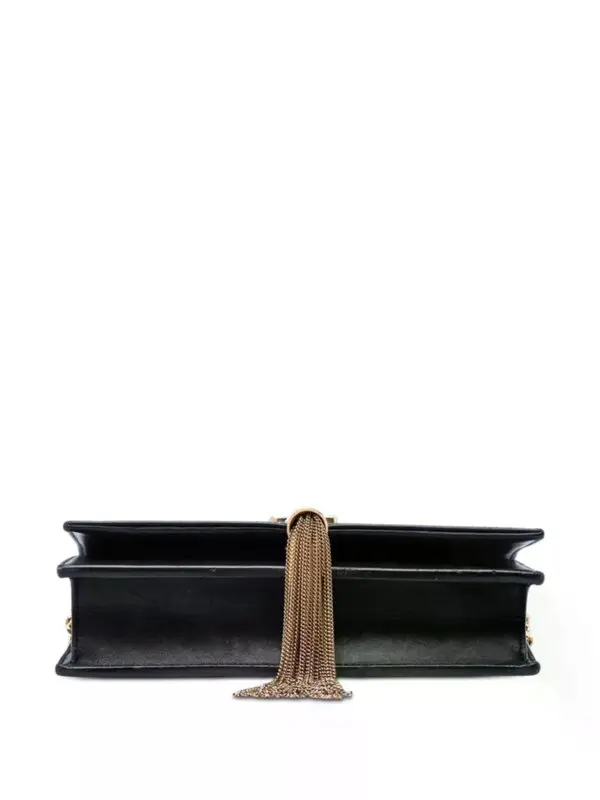 Saint Laurent Monogram Kate Tassel Chain Wallet Crossbody Bag - Black