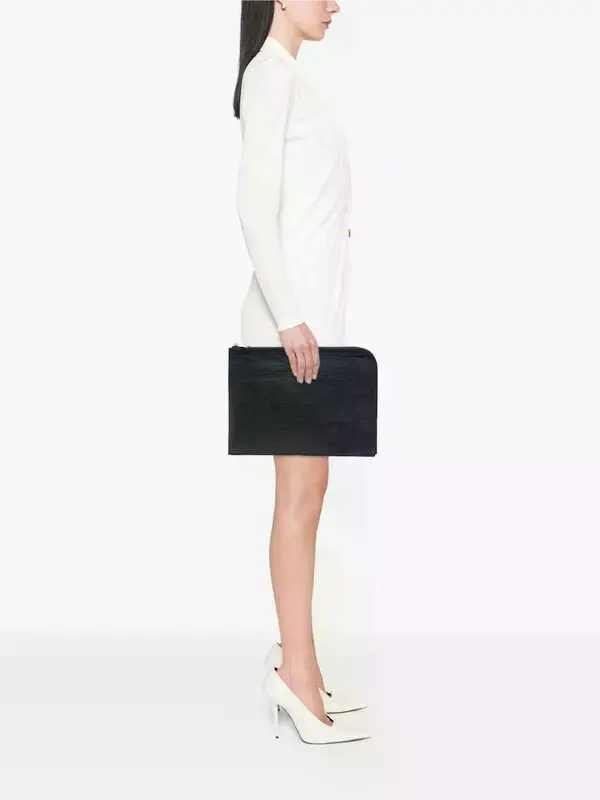 LOUIS VUITTON 2016 Epi Pochette Jour Gm Clutch - Black