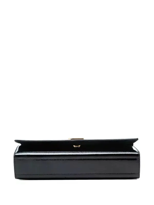 Saint Laurent Medium Patent Monogram Kate Crossbody Bag - Black