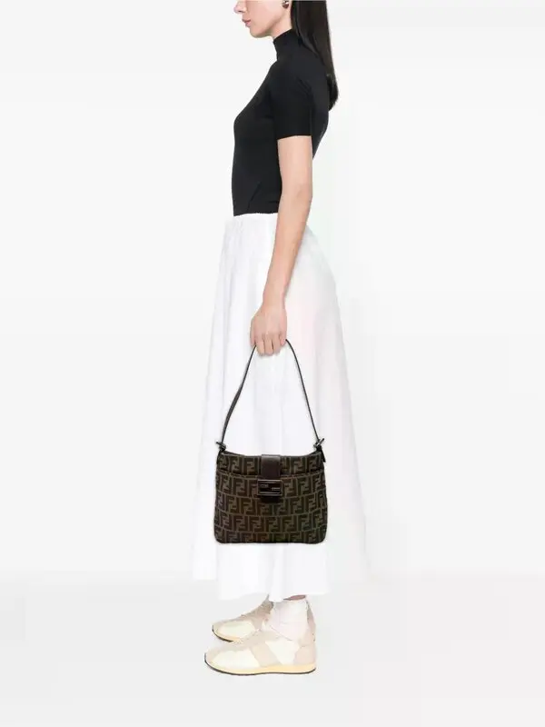 Fendi Zucca Canvas Shoulder Bag