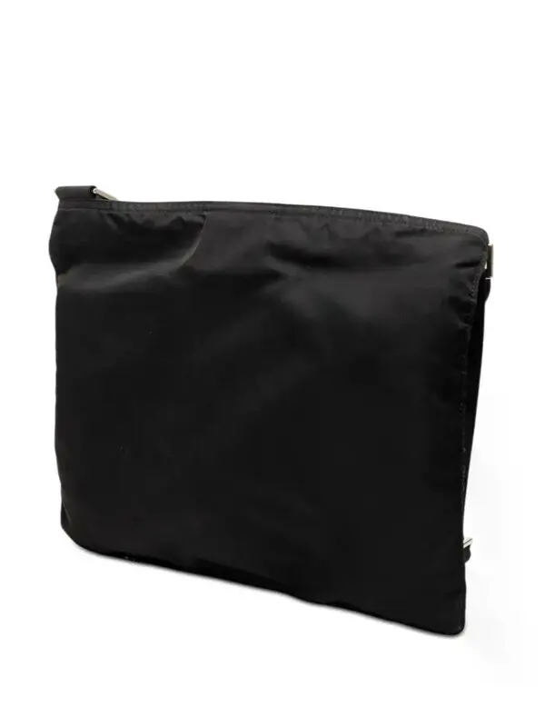 Prada Tessuto Zip Top Crossbody Bag - Black