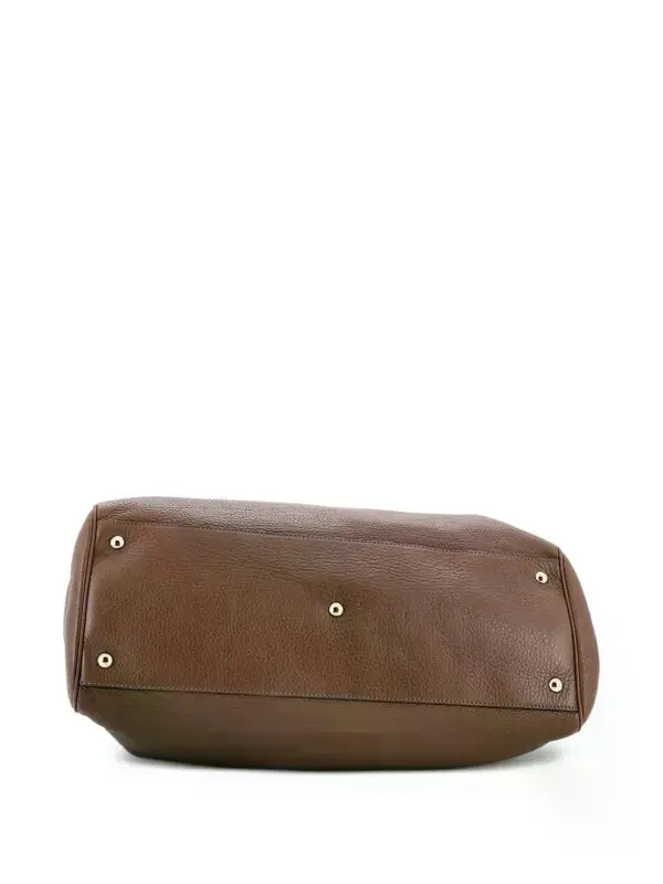 Gucci Bamboo Shopper Leather Large Tote Bag - Brown