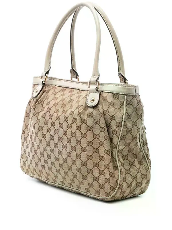 Gucci Gg Canvas Sukey Tote Bag - Brown