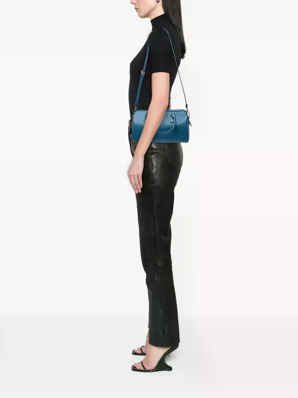 Prada Saffiano Lux Boston Satchel - Blue