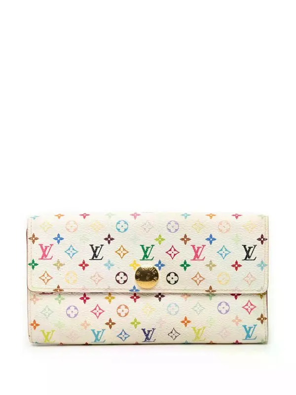 LOUIS VUITTON 2008 Monogram Multicolore Sarah Wallet Long Wallets - White