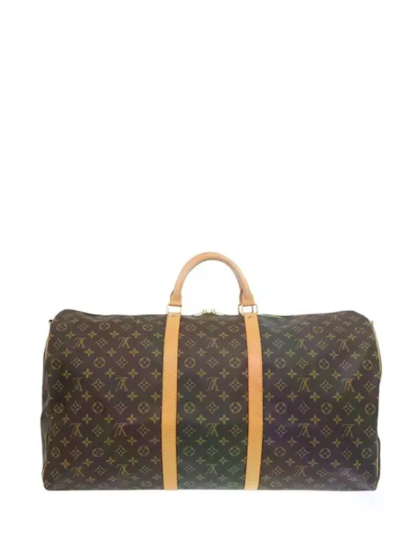 LOUIS VUITTON 1999 Monogram Keepall Bandouliere 60 Travel Bag - Brown