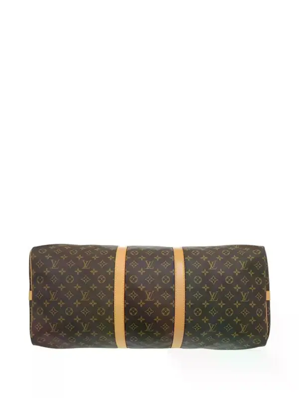LOUIS VUITTON 1999 Monogram Keepall Bandouliere 60 Travel Bag - Brown
