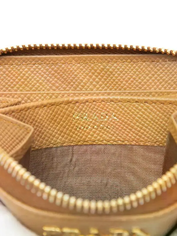 Prada 2013-2025 Saffiano Zip Around Coin Pouch