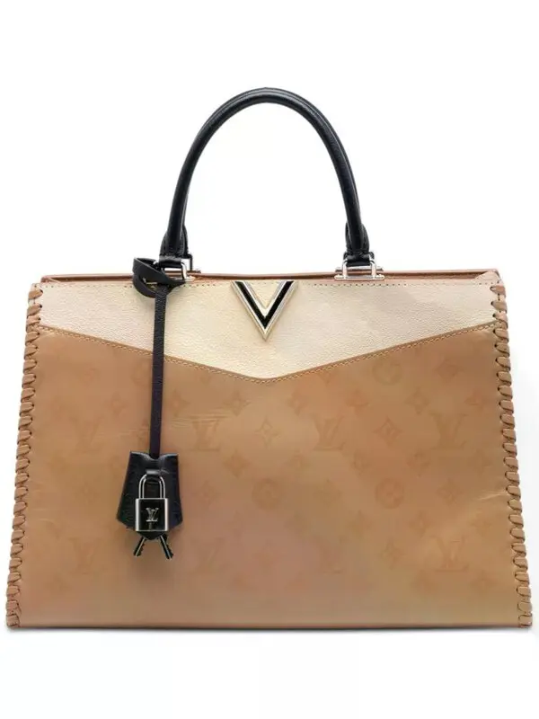 LOUIS VUITTON Monogram Very Leather Zipped Satchel - Neutrals