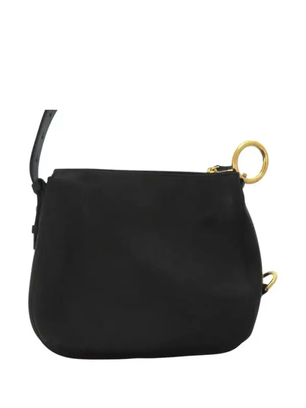 Burberry Calfskin Knight Shoulder Bag - Black