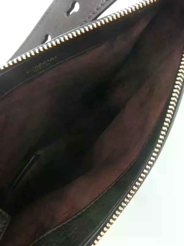 Burberry Calfskin Knight Shoulder Bag - Black