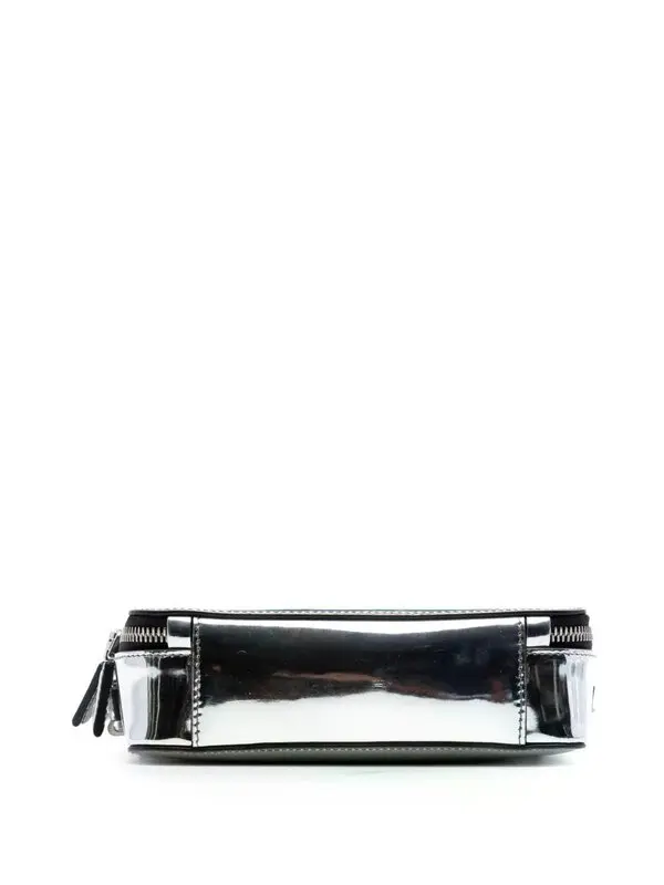 Prada Small Spazzolato Brique Crossbody Bag - Silver