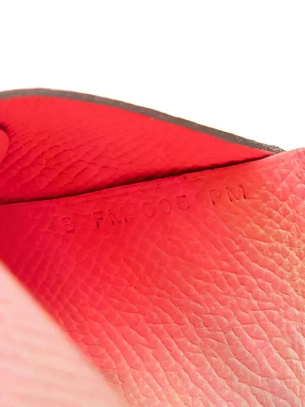 Hermès 2023 Epsom Calvi Duo Wallet Coin Pouch - Pink