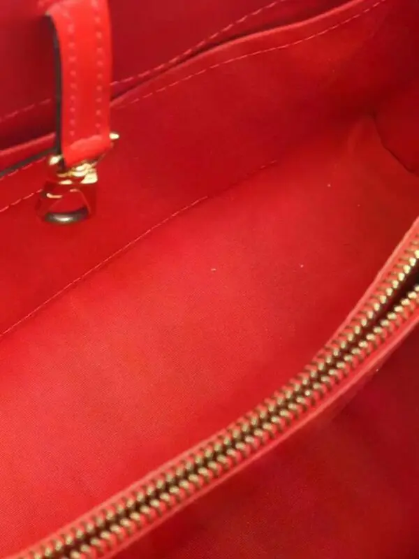 LOUIS VUITTON 2015 Monogram Vernis Montaigne Mm Satchel - Red