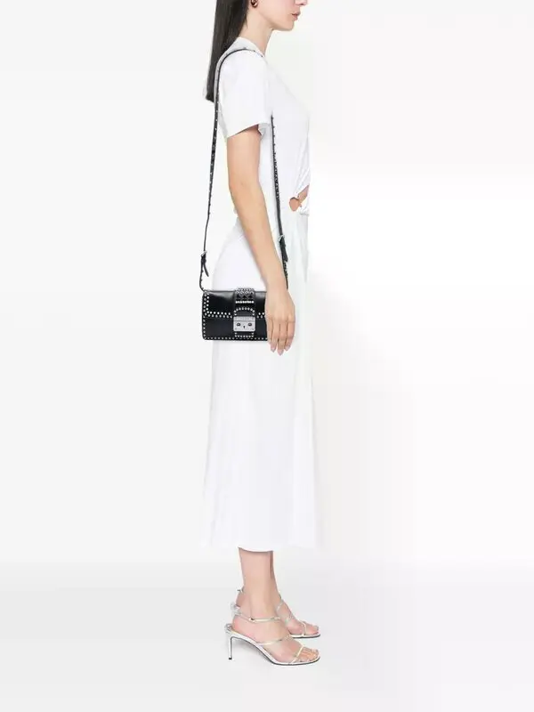 Miu Miu Studded Leather Push Lock Crossbody Bag
