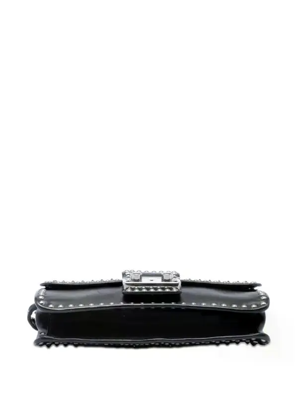 Miu Miu Studded Leather Push Lock Crossbody Bag