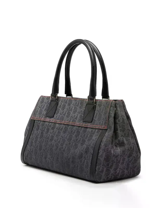 Dior 2005 Diorissimo Trotter Denim Flight Handle Bag