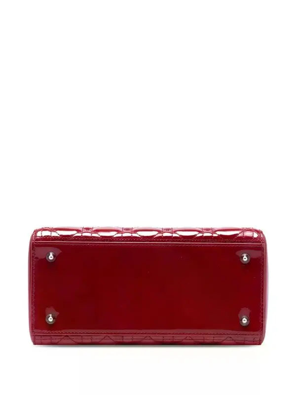 Dior 2014 Medium Cannage Lady Satchel - Red