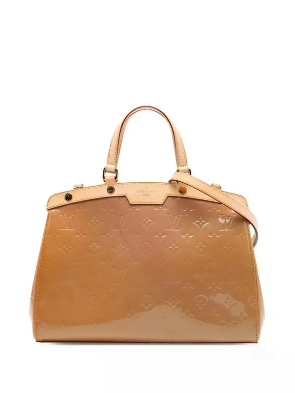 LOUIS VUITTON 2013 Monogram Vernis Brea Mm Satchel - Brown